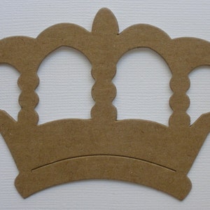 4 CROWN Chipboard Die Cuts - Royal King Bare Crowns - Party Decor ...