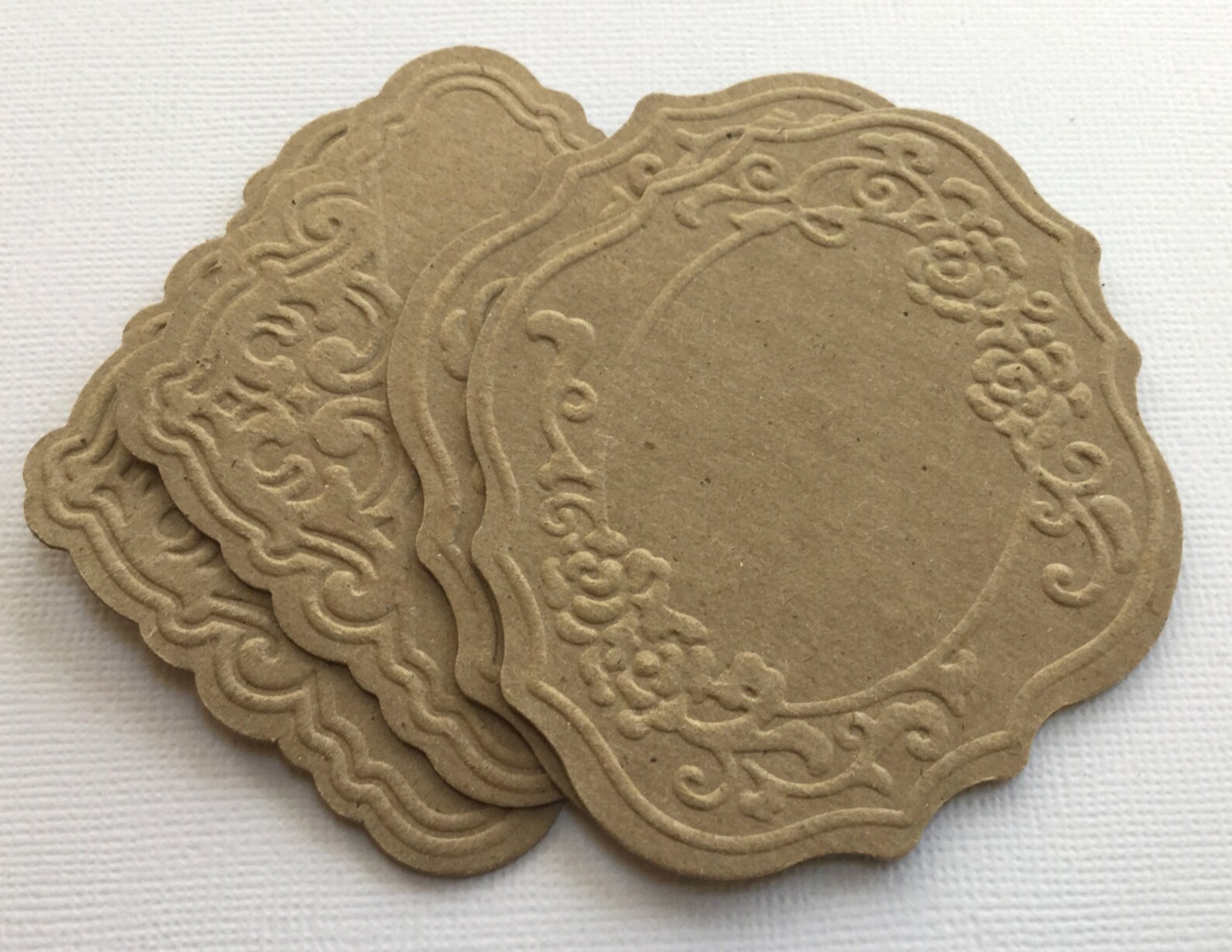 Embossed Labels Tags & Mats Chipboard Die Cuts Bare - Etsy