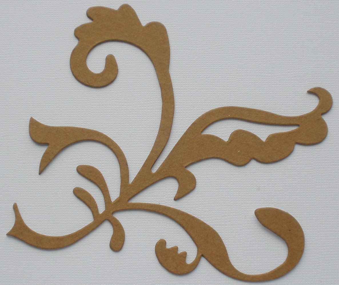 LARGE FLOURISH SCROLL Raw Chipboard Bare Die Cuts - Etsy