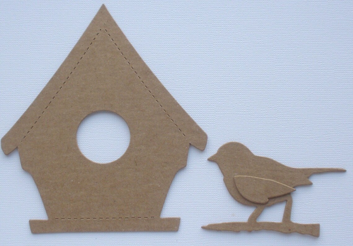 Bird HOUSE W/ Birds - Bare Chipboard Die Cuts - Etsy