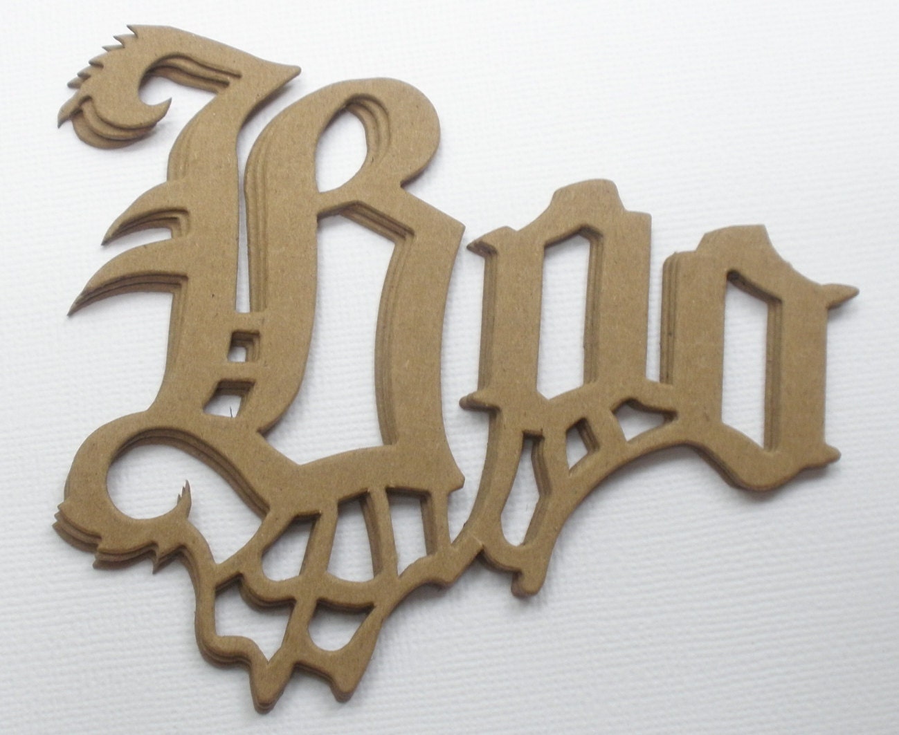 Gothic BOO Phrase Halloween Bare Unfinished Chipboard Die - Etsy