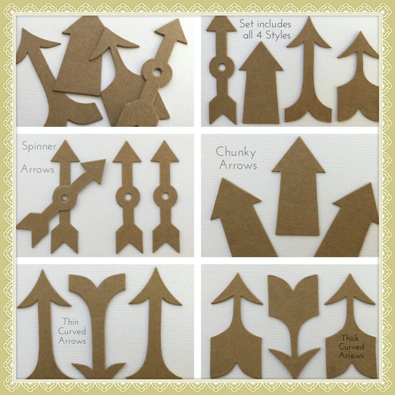 Funky Arrows Chipboard Die Cuts Symbols / Directional | Etsy