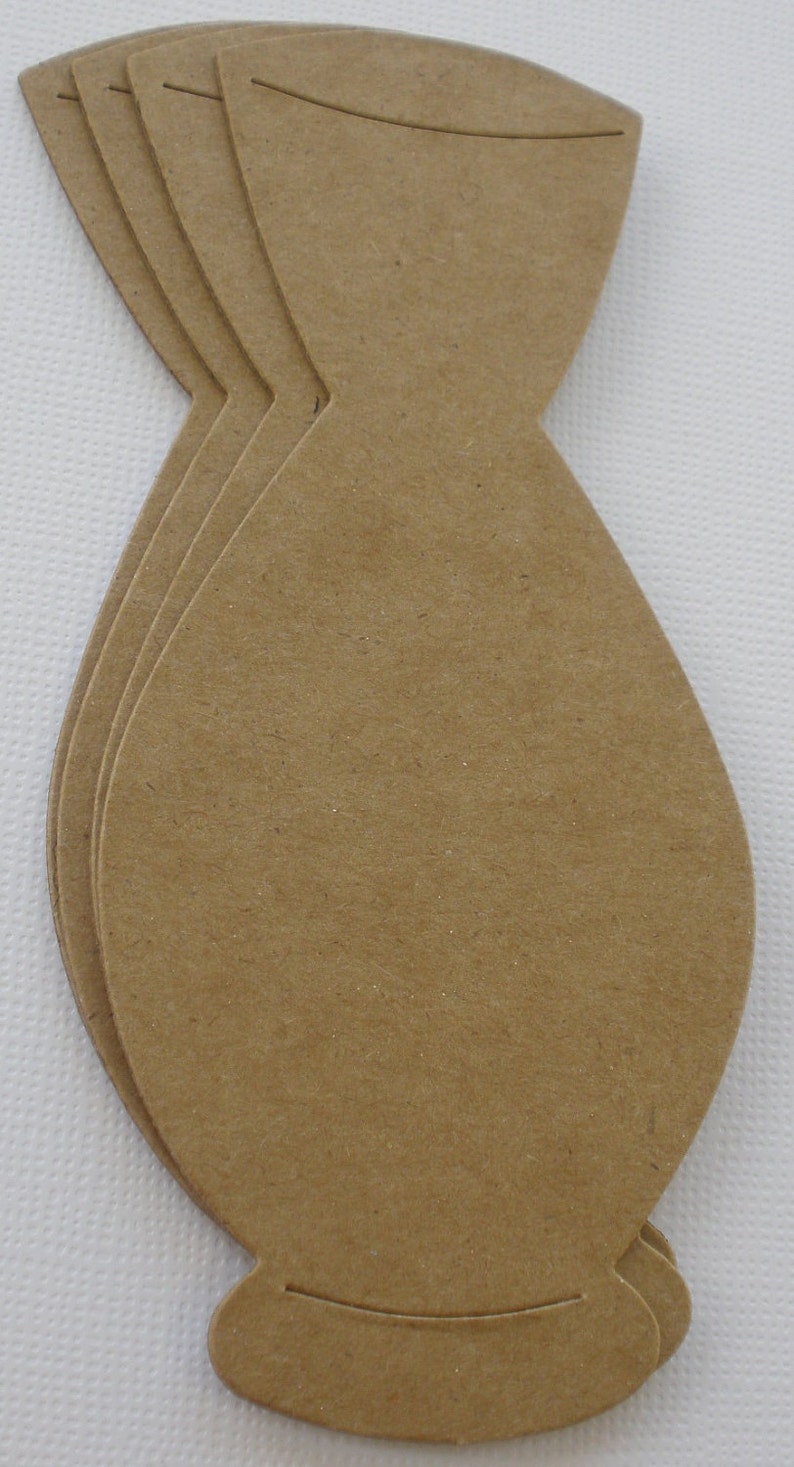 6 VASE for Flowers - Raw Bare Unfinished Chipboard Die Cuts - Etsy