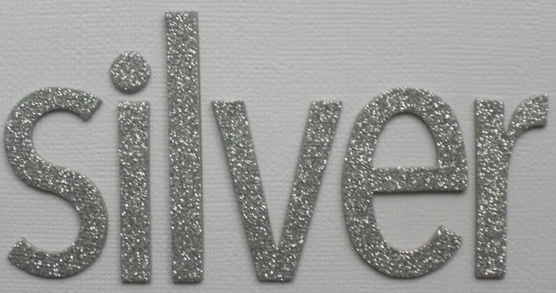Silver Glitter Chipboard Alphabet Letters Lowercase Simple | Etsy