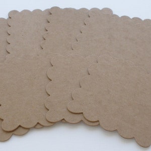 NESTING SCALLOP SQUARES Chipboard Die Cuts - 2 Graduated Sizes - 4 1/2" . . . 3 1/4" Inches - Etsy