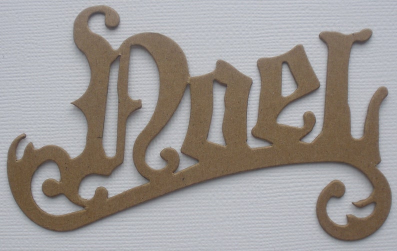 4 NOEL Script Word Raw Christmas Chipboard Bare Die Cuts - Etsy