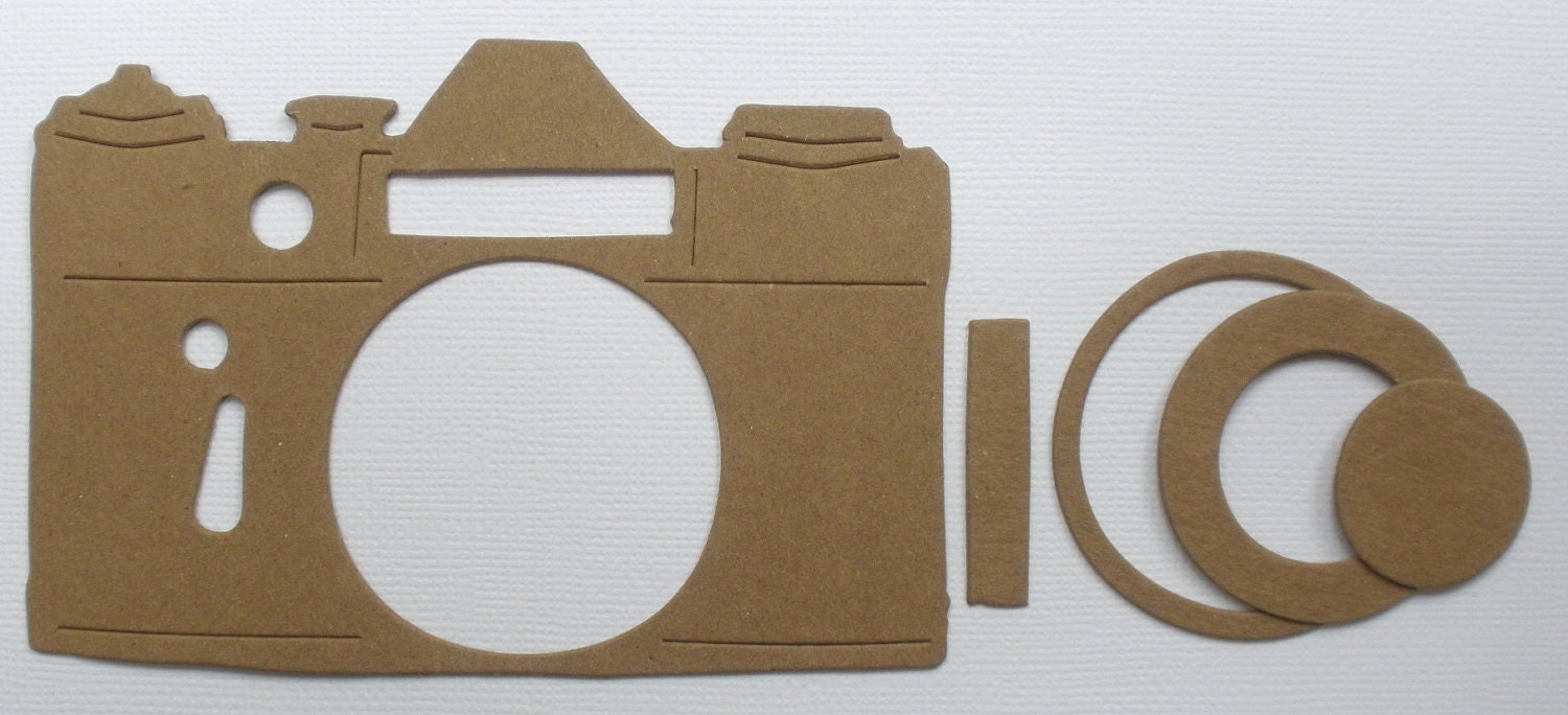 Antique CAMERA - Chipboard Die Cuts - Vintage Craft Shapes - Approx ...