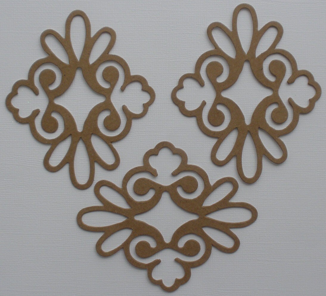 Decorative SCROLLS ACCENT - Bare Chipboard Die Cuts - Flourish Scroll ...