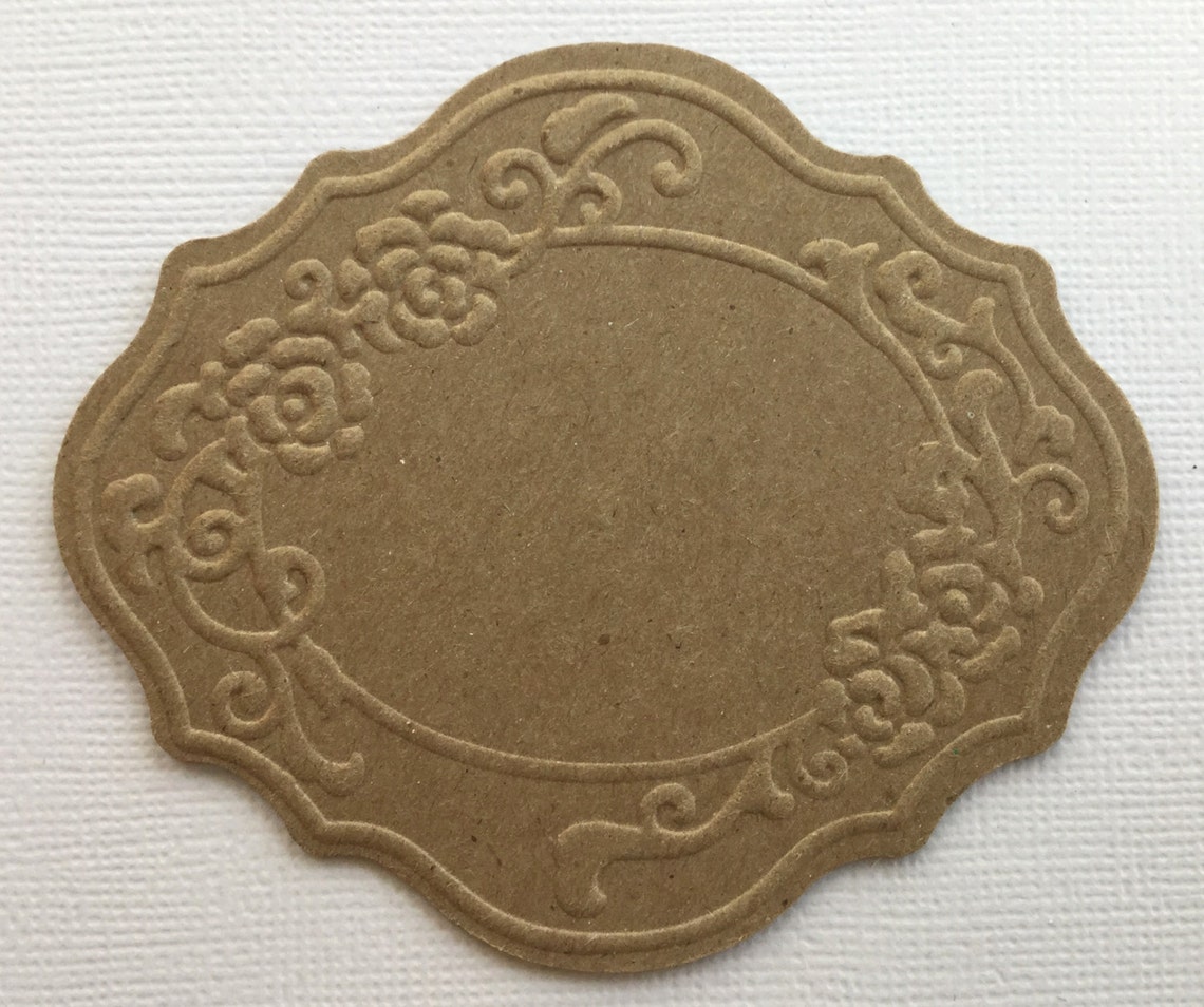 Embossed Labels Tags & Mats Chipboard Die Cuts Bare - Etsy