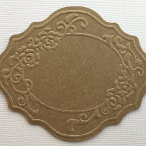 Embossed Labels, Tags & Mats - Chipboard Die Cuts - Bare Embellishments ...