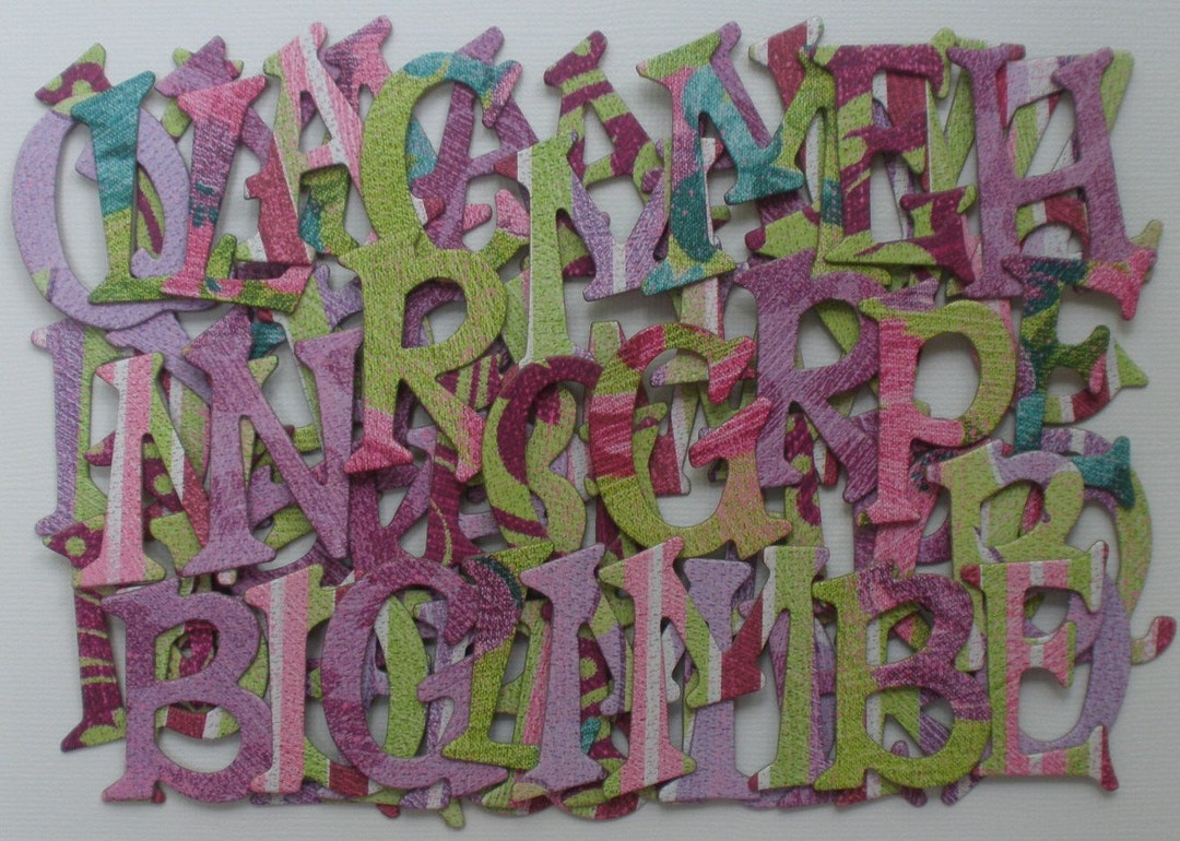 SERENITY Purple Chipboard Letters Alphabet Die Cuts 1.5 inch Tall Last ...