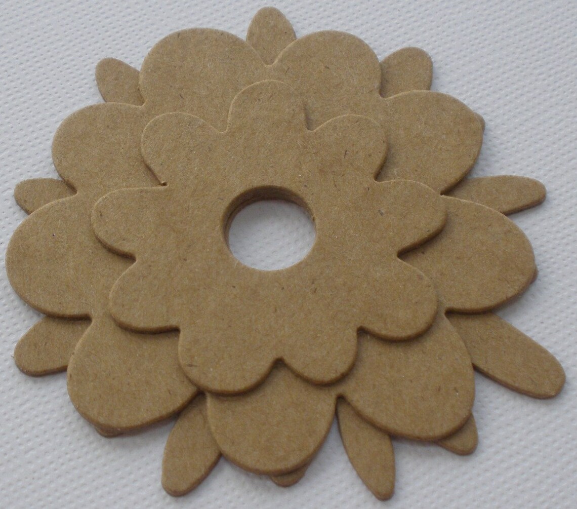Spring FLOWER Chipboard Die Cuts - Trio of Nesting / Layering Flowers ...