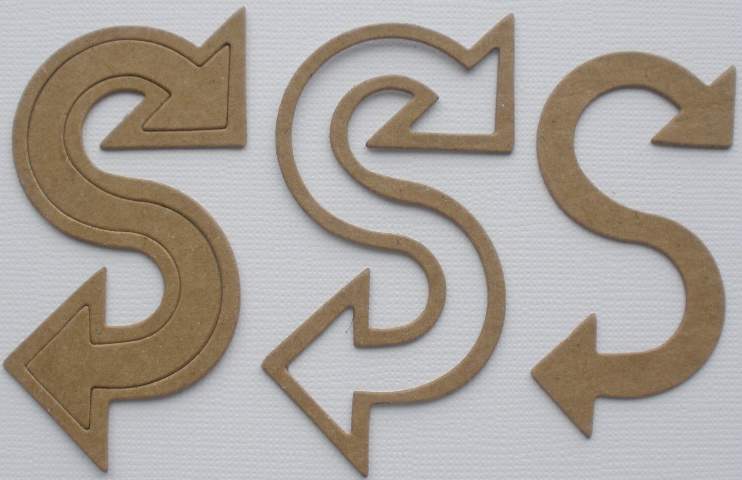 CHUNKY ARROWS Chipboard Die Cuts Accent Symbols Bare Kraft - Etsy