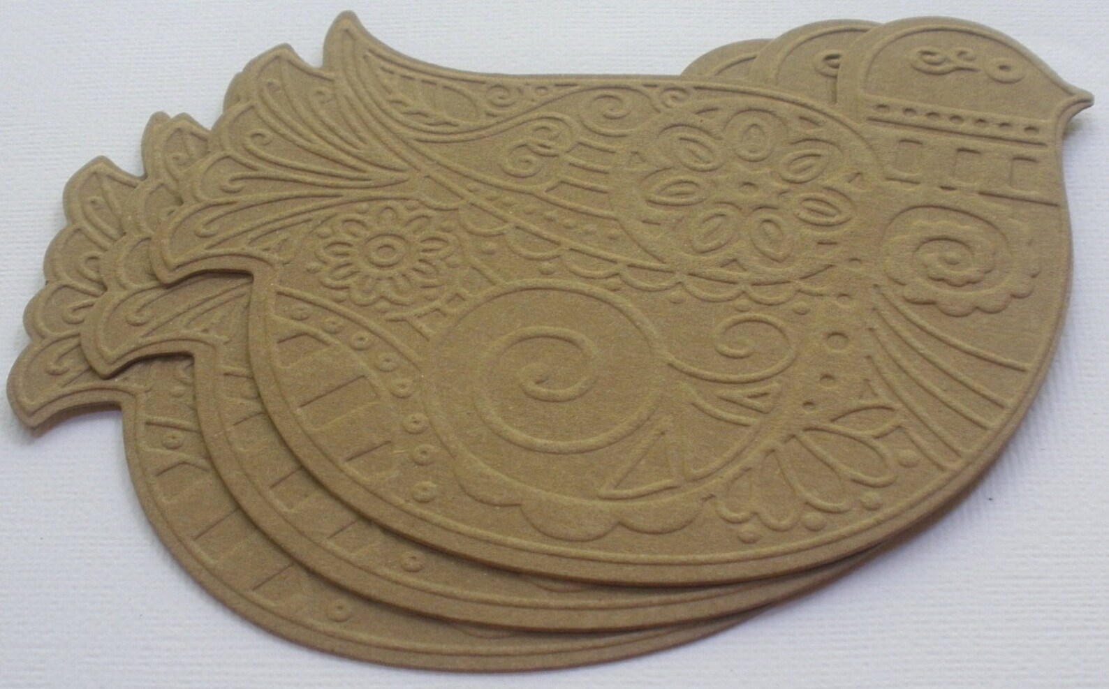 EMBOSSED PARTRIDGE Chipboard Die Cuts Bare Christmas Bird | Etsy