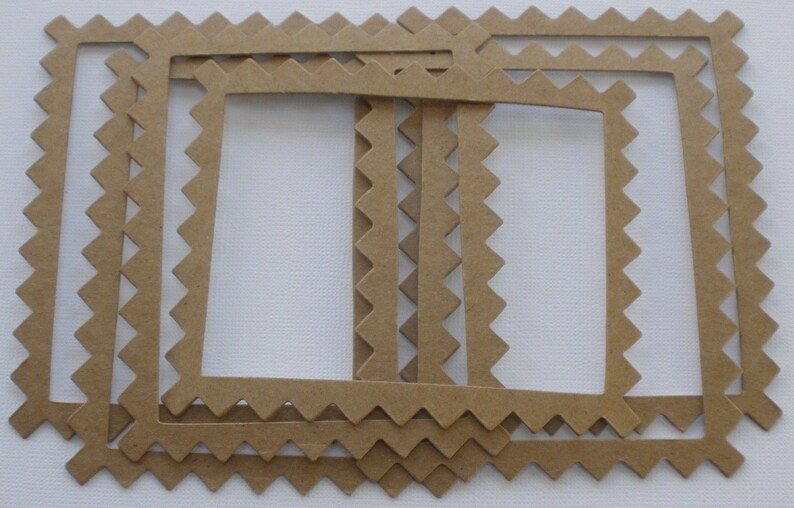 ZIG ZAG Picture Frames - Chipboard Die Cuts Bare Alterable Shapes - Etsy