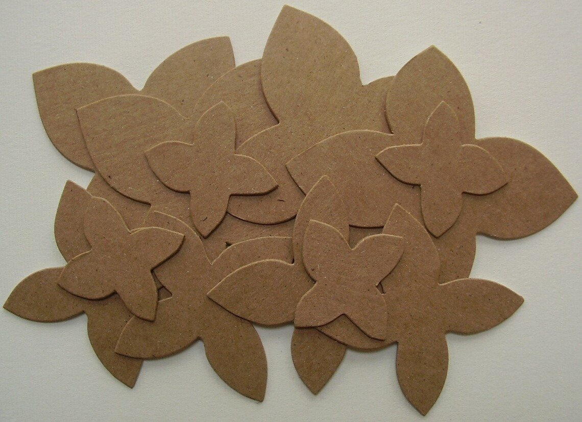 Ornate Layering Flowers - Chipboard Die Cuts - Bare Flower Diecuts - Etsy