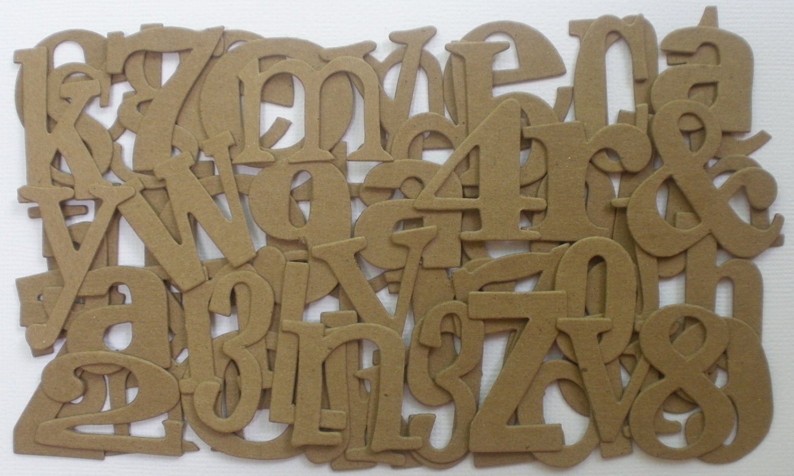 WORD PLAY FONT -- Raw Chipboard Alphabet Letters Bare Die Cuts - 1