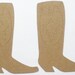 4 COWBOY BOOT W/ Star Emblem - Style 2 - Raw Alterable Chipboard Bare ...