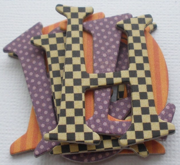 VINTAGE HALLOWEEN Chipboard Letters 1.5 Alphabet - Etsy