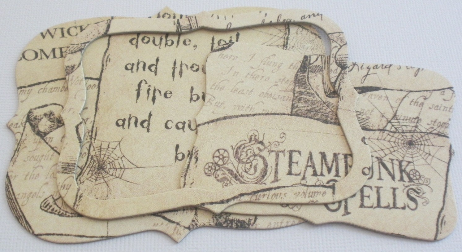 Steampunk Newspaper -- Halloween Chipboard Letters -- 1.5" Alphabet Die ...