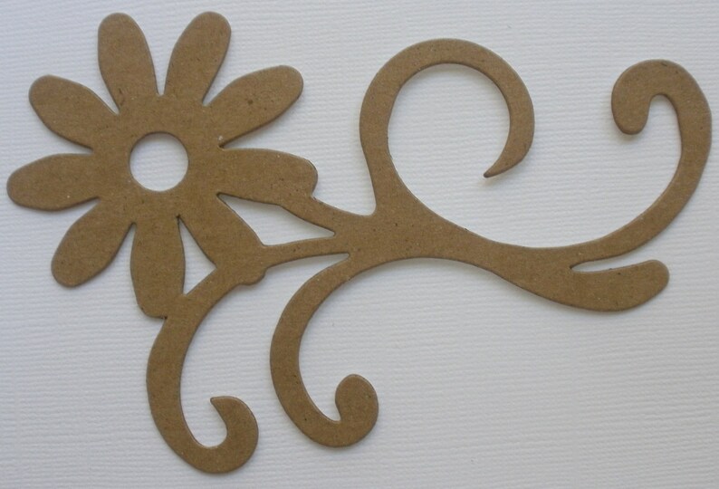 Flourish FLORAL - Raw Chipboard Bare Die Cuts - Etsy