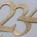 2" Inch Silver Glitter Table Numbers - Glittered Card Stock - Double ...