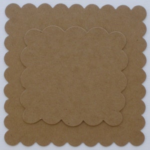 NESTING SCALLOP SQUARES Chipboard Die Cuts - 2 Graduated Sizes - 4 1/2" . . . 3 1/4" Inches - Etsy