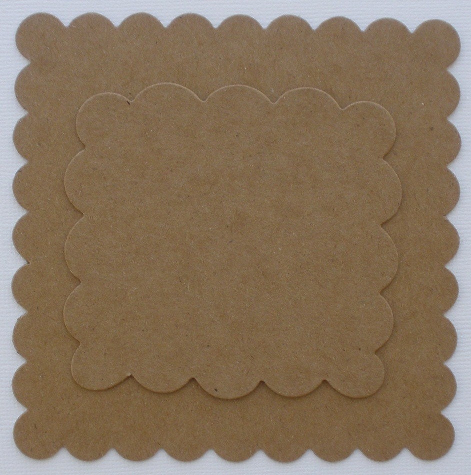 NESTING SCALLOP SQUARES Chipboard Die Cuts 2 Graduated Sizes - Etsy