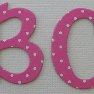 BUBBLEGUM - Hot Pink Polka Dot Chipboard Letters - Alphabet Die Cuts ...
