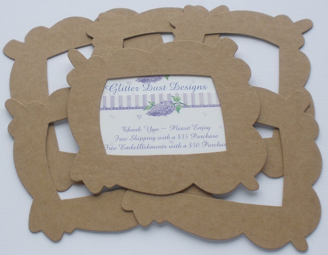 Decorative Jelly Picture Frames - Chipboard Die Cuts - Bare Shapes - Etsy