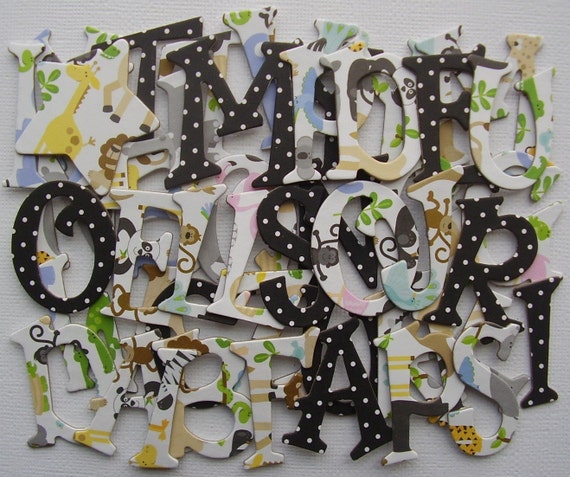 ZOOFARI Zoo Animal Chipboard Letters Craft Alphabet Die | Etsy