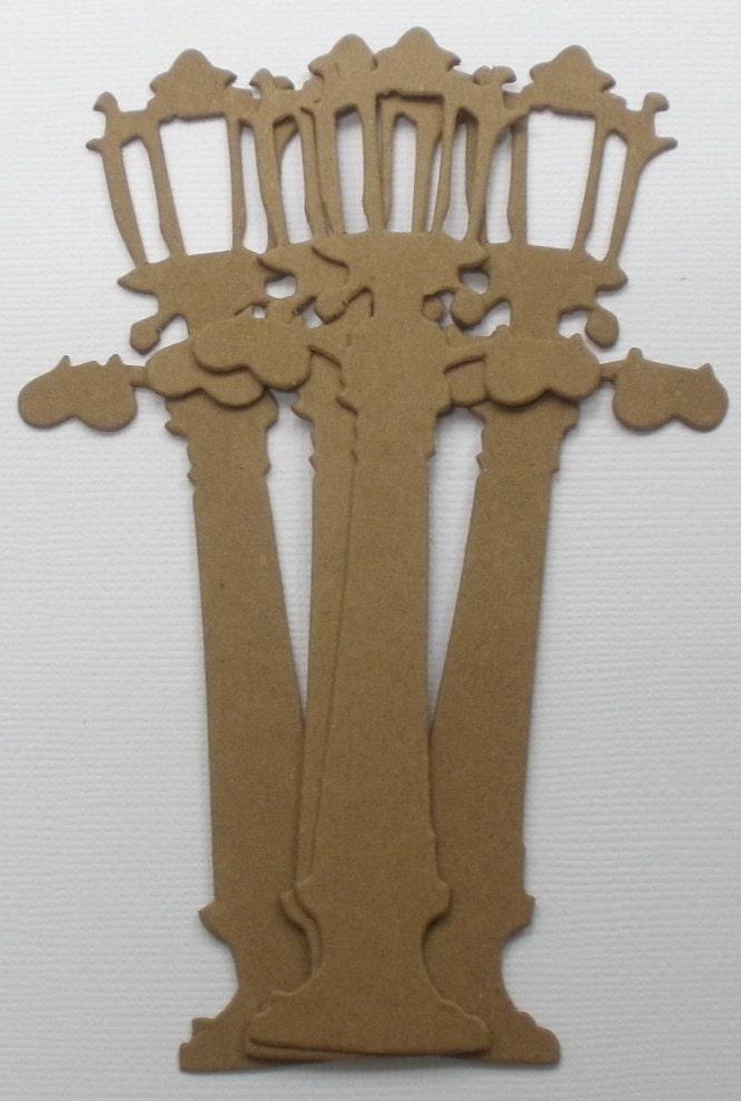 LAMP POST Bare Lamps Christmas Chipboard Die Cuts 5 | Etsy