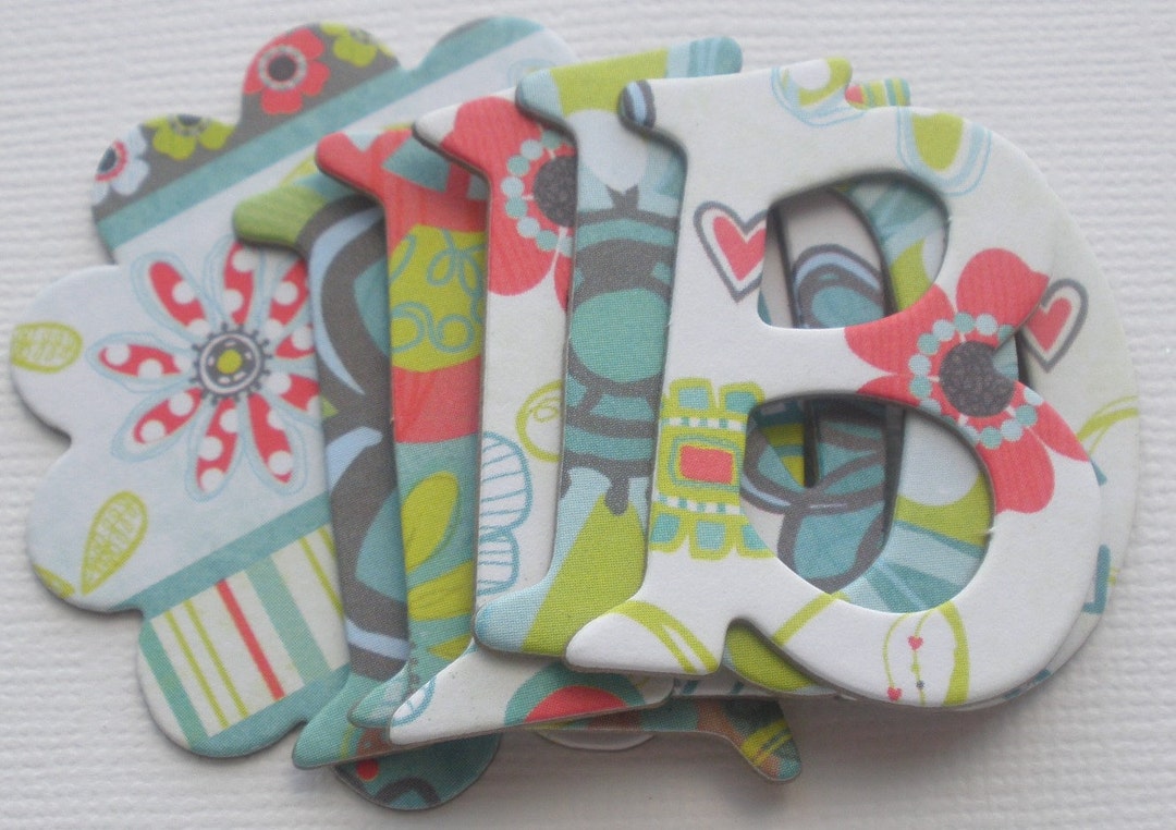 ALORA Birdie - Bo Bunny Chipboard Alphabets With Scallop and Note Die ...