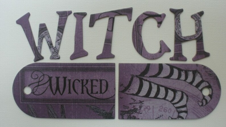 Wicked Witch Letters Magic of Oz Chipboard Alphabets Tags - Etsy