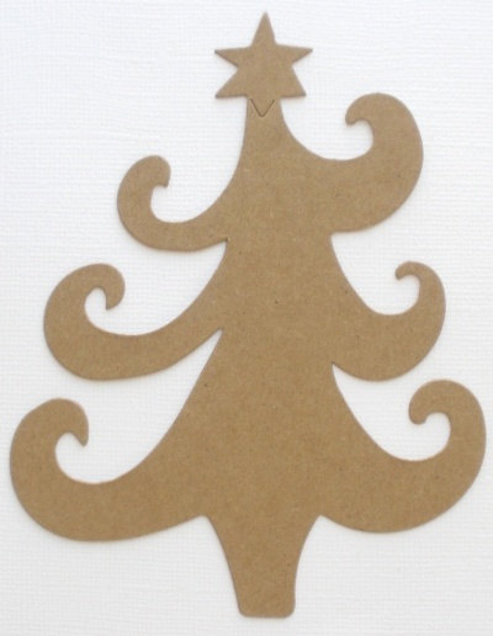 Primitive TREE Curly Christmas Trees Bare Chipboard Die Cuts | Etsy