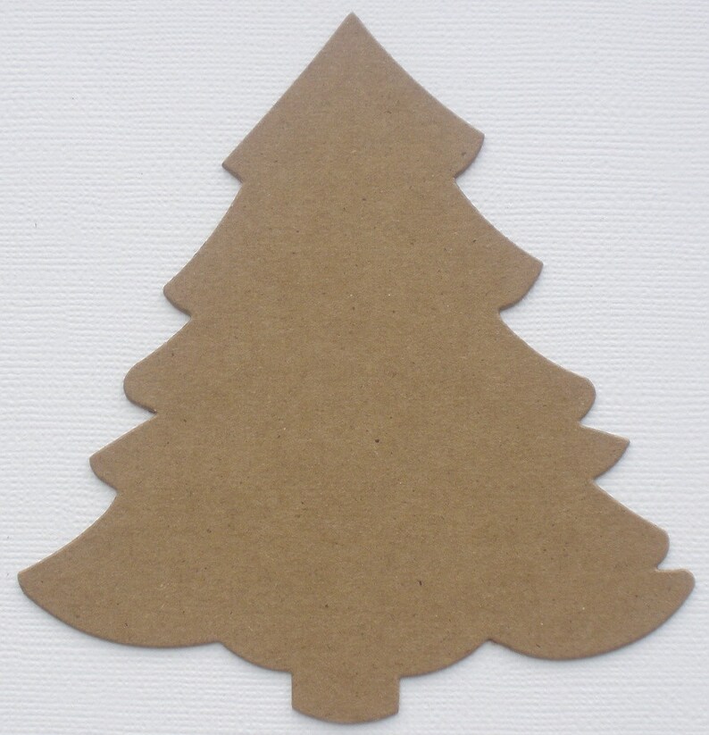 4 CHRISTMAS FIR TREES - Raw Christmas Chipboard Bare Die Cuts - Etsy