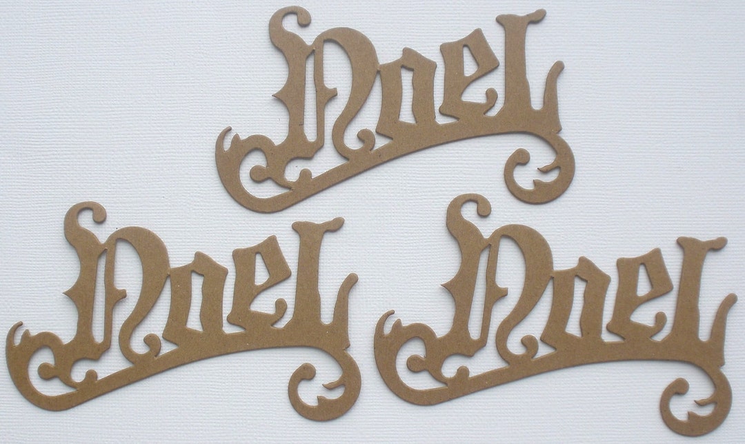 NOEL Script Word - Bare Christmas Chipboard Die Cuts - 3 1/4" X 4 1/2 ...