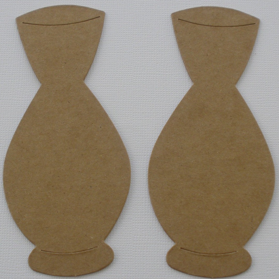 6 VASE for Flowers - Raw Bare Unfinished Chipboard Die Cuts - Etsy