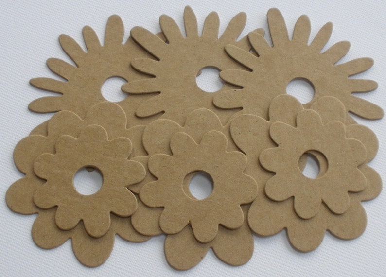 Spring FLOWER Chipboard Die Cuts - Trio of Nesting / Layering Flowers ...