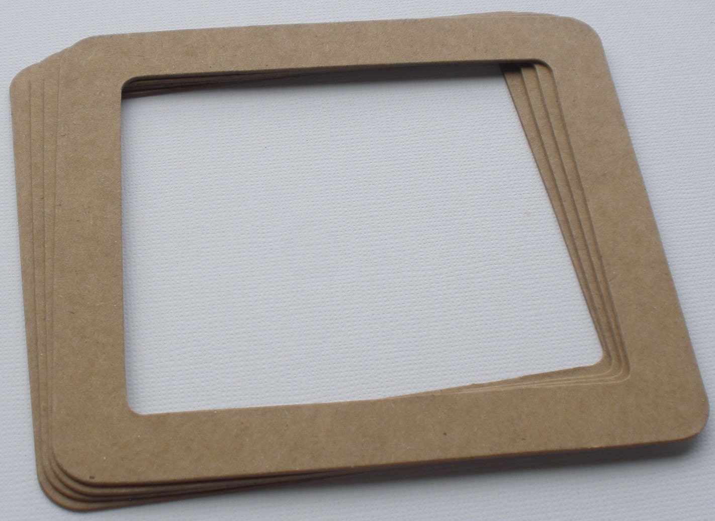 3 ROUND EDGE Frames Raw Chipboard Bare Die Cuts - Etsy