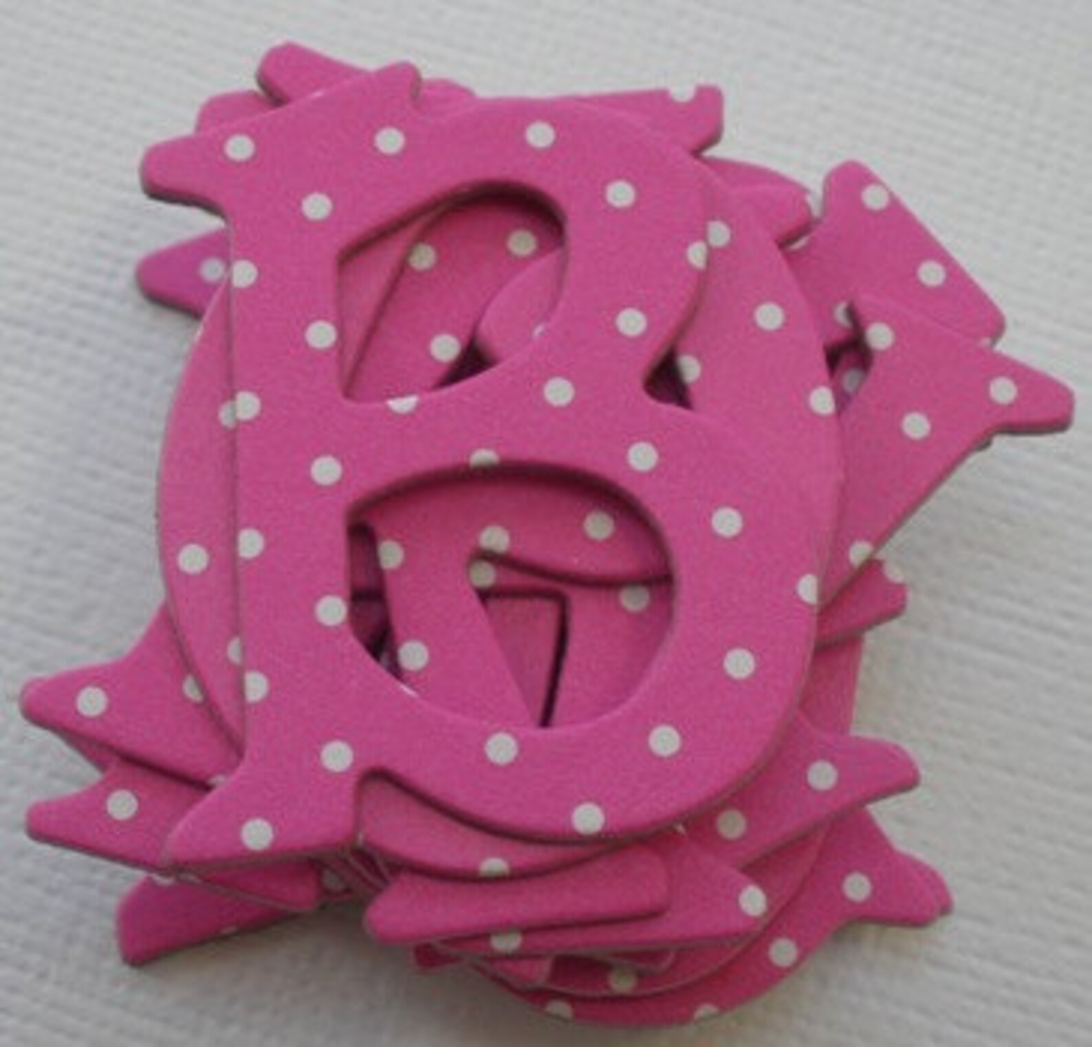 BUBBLEGUM Hot Pink Polka Dot Chipboard Letters Alphabet | Etsy