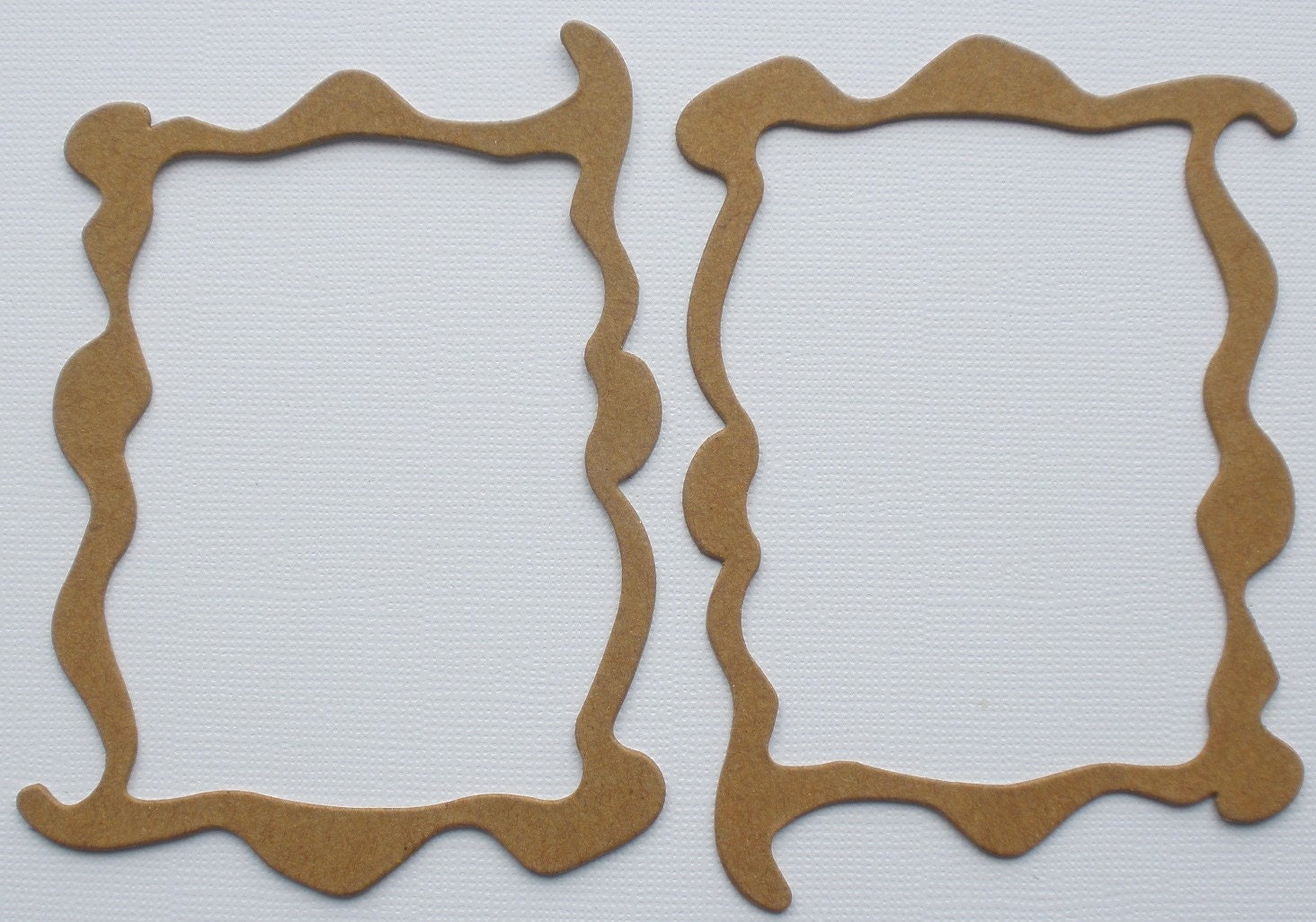 WAVY Decorative Frames Raw Chipboard Bare Die Cuts - Etsy