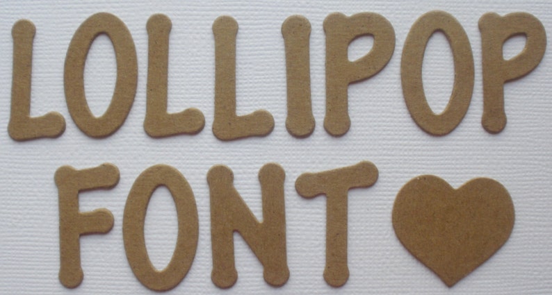 LOLLIPOP LETTERS Chipboard Die Cuts Scrapbook Alphabet - Etsy