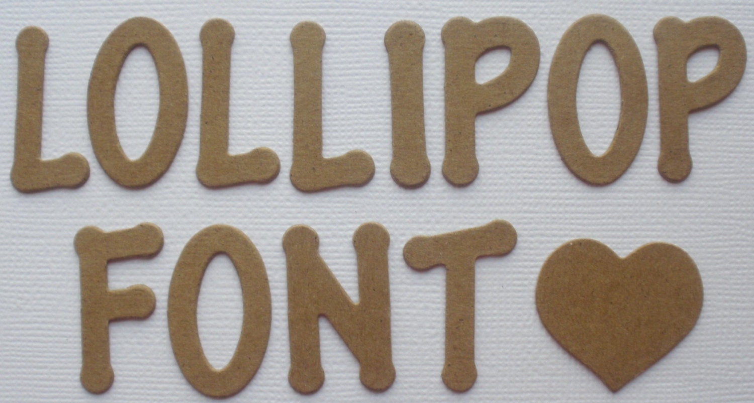 LOLLIPOP LETTERS Chipboard Die Cuts Scrapbook Alphabet - Etsy