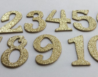 Glitter numbers | Etsy