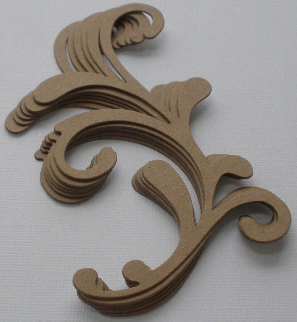 FLOURISH SCROLL Raw Chipboard Bare Die Cuts - Etsy