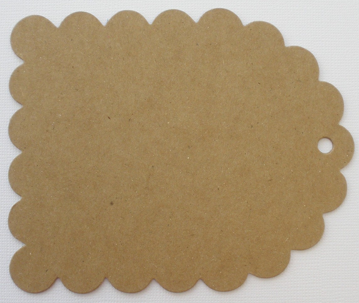Large Scallop Tag / Album Pages Chipboard Die Cuts Bare - Etsy