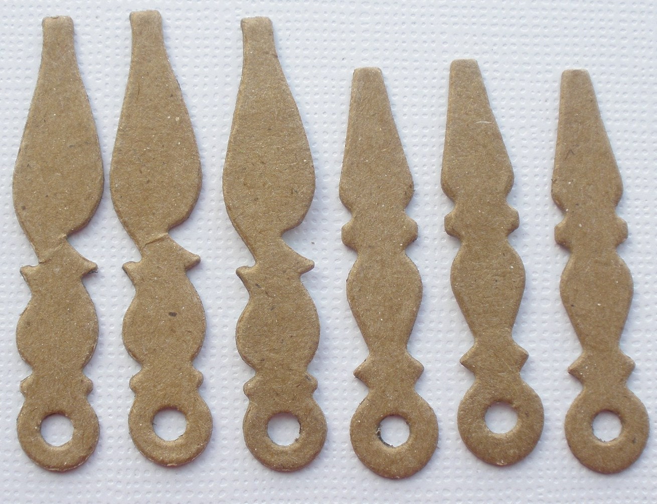 12 SHORT CLOCK HANDS in 2 Styles Raw Chipboard Bare Die - Etsy