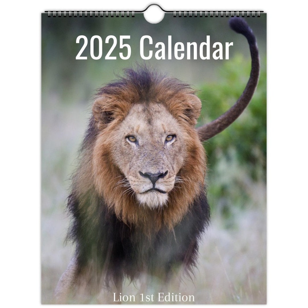 Lion Wall Calendars 2025 (US & CA) - Etsy