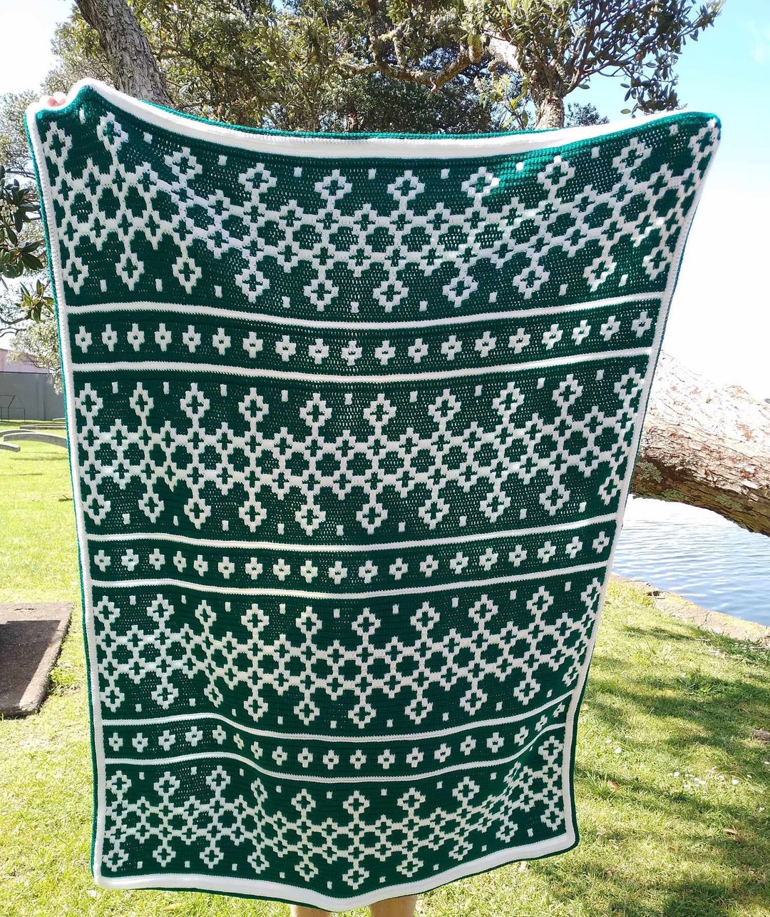 Evergreen Throw Mosaic Crochet Pattern - Etsy